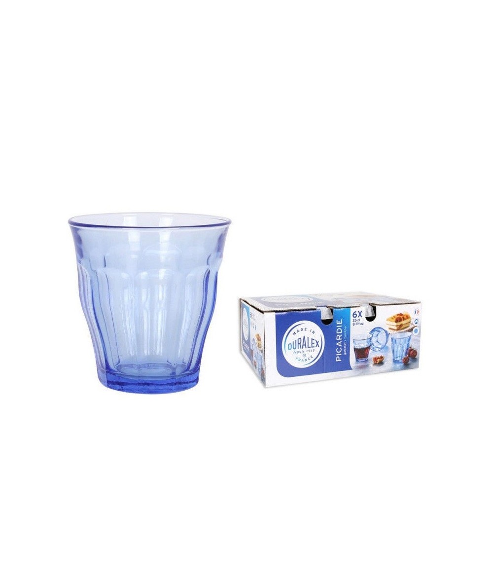 6 VASOS DURALEX PICARDIE MARINE 25CL